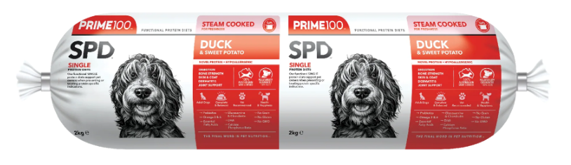Prime 100 SPD Duck & Sweet Potato 2kg Loaf | ELITE EQUINE NUTRITION